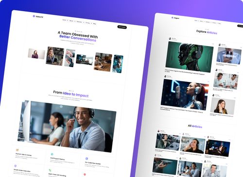 Voice FZ – AI Voice Agent Webflow SaaS Template | Flowzai